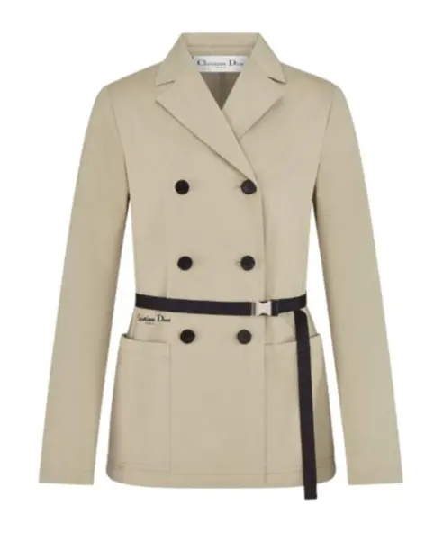 Dior Double Breasted Belted Fitted Jacket