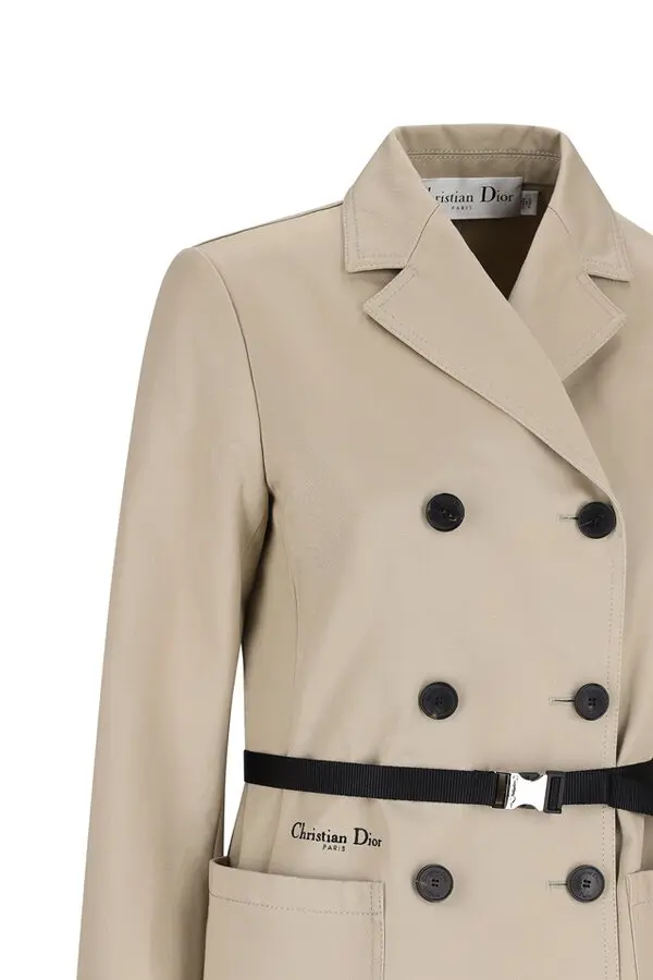 Dior Double Breasted Belted Fitted Jacket