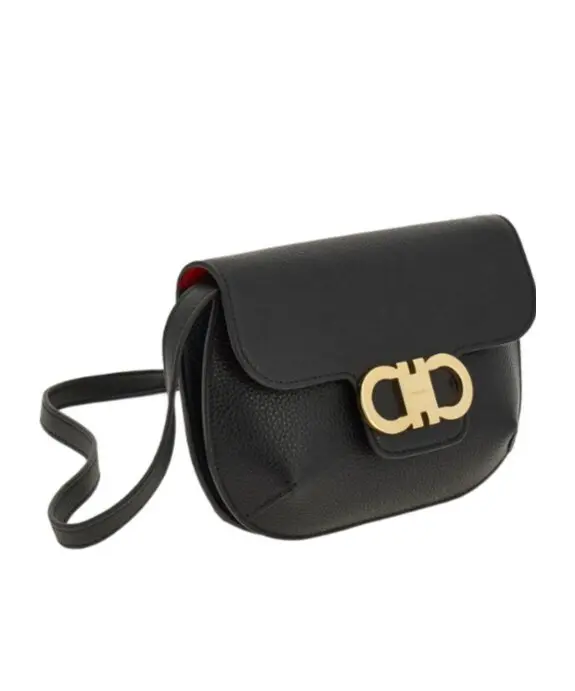 FERRAGAMO Gancini Logo Plaque Crossbody Bag