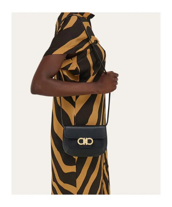 FERRAGAMO Gancini Logo Plaque Crossbody Bag