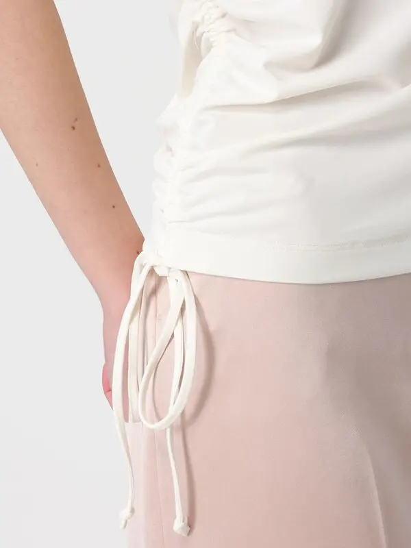 Pinko One-shoulder Knot Detail Top - White