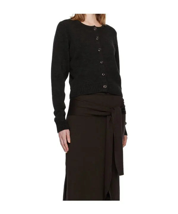 LEMAIRE Rib-knit Button-front Cardigan - Dark Espresso