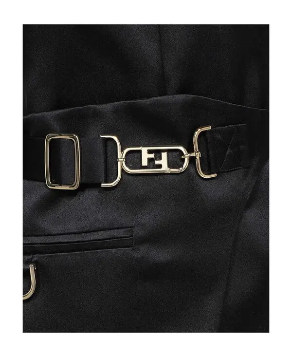 Fendi Belted Logo Dress