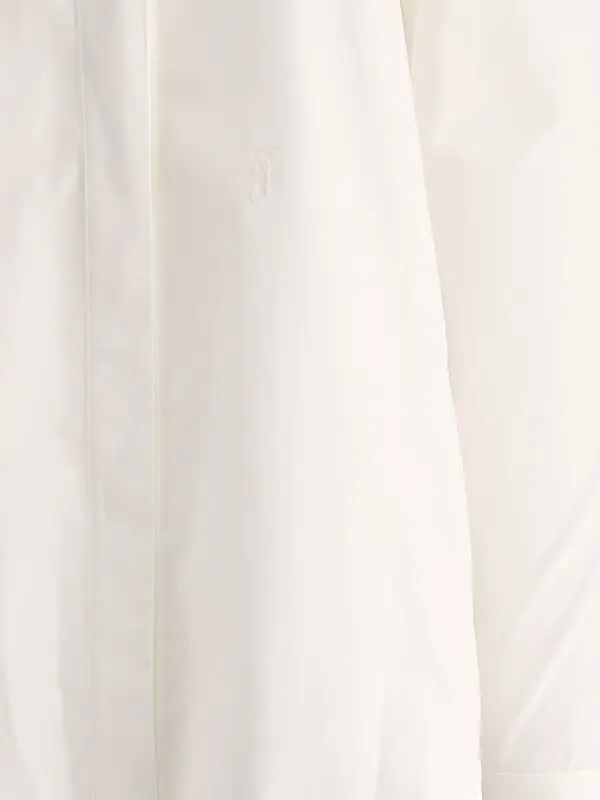 JIL SANDER Long-sleeved Shirt With Round Neck And Chest Pocket - White