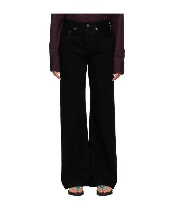 Acne Studios Wide-leg Straight Jeans - Black