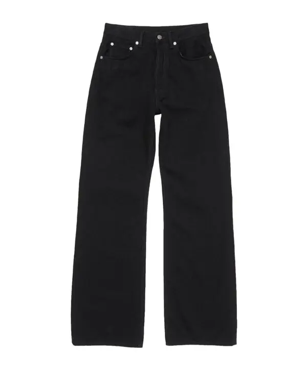 Acne Studios Wide-leg Straight Jeans - Black