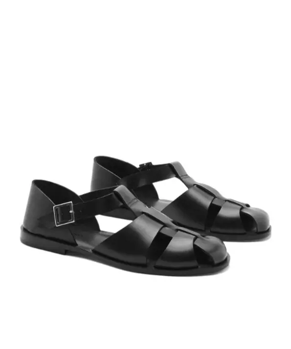 SCAROSSO Apollo Buckle Fastened Sandals - Black