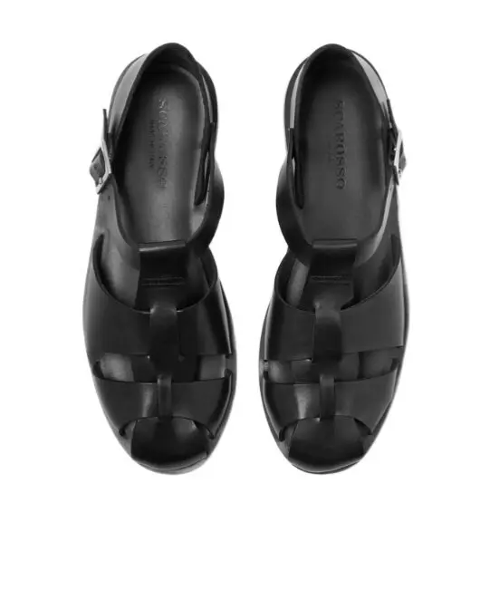 SCAROSSO Apollo Buckle Fastened Sandals - Black