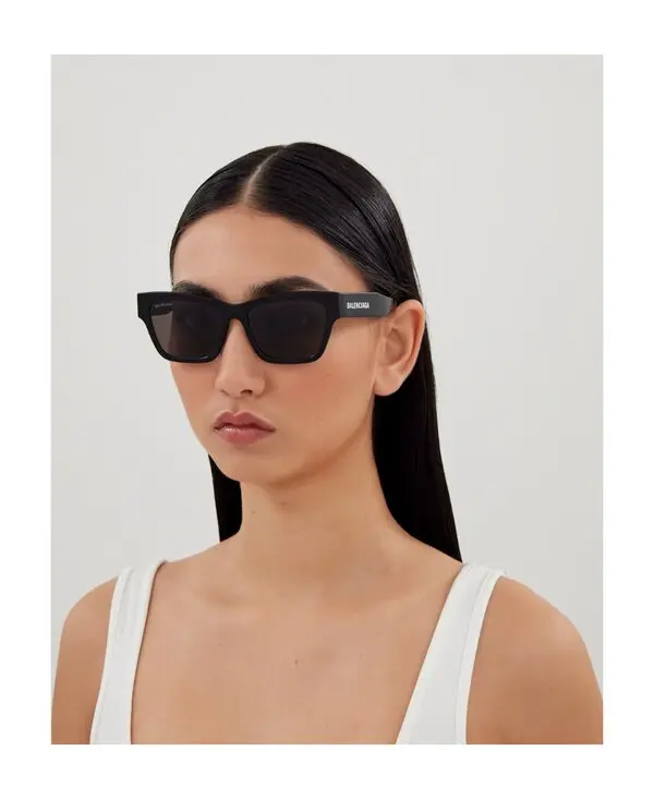 Balenciaga Rectangular Frame Sunglasses - Black