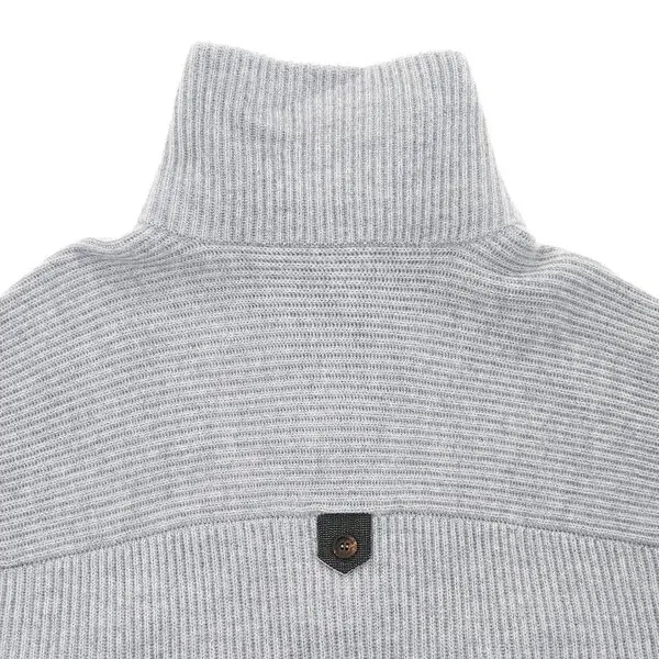 Brunello Cucinelli Ribbed Knit Lapel Cardigan With Pockets