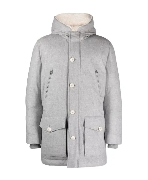 Brunello Cucinelli Padded Hooded Mid-length Jacket