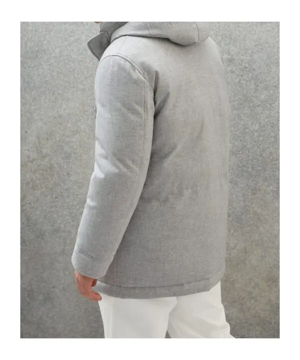 Brunello Cucinelli Padded Hooded Mid-length Jacket