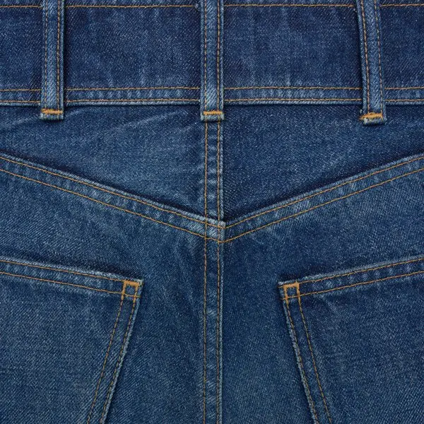 Celine Kitty Shorts In Dark Wash Denim