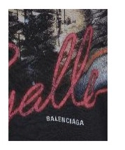 Balenciaga Graphic Printed T-shirt - Black