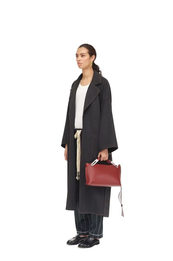 Loewe Oversize Belted Coat In Cashmere And Silk
