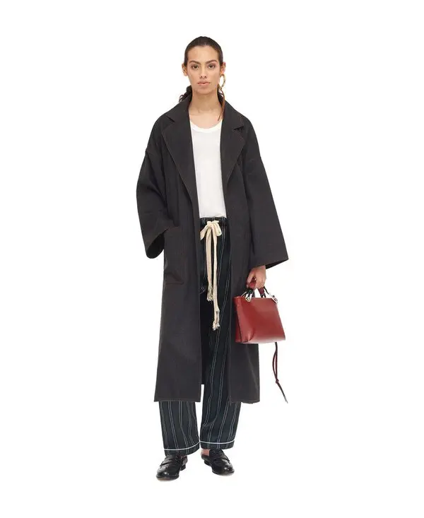 Loewe Oversize Belted Coat In Cashmere And Silk