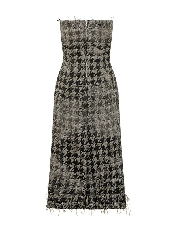 DIESEL® Houndstooth Sleeveless Maxi Dress