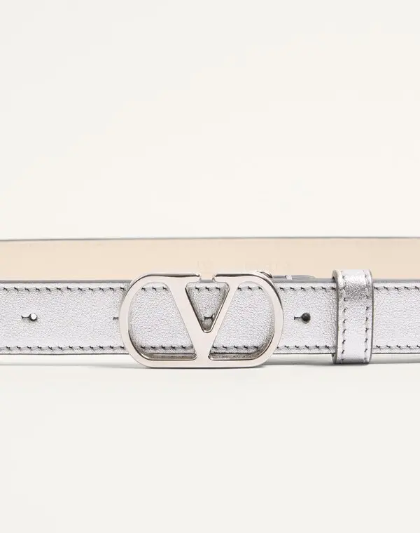 Valentino Garavani Vlogo Signature Belt - White