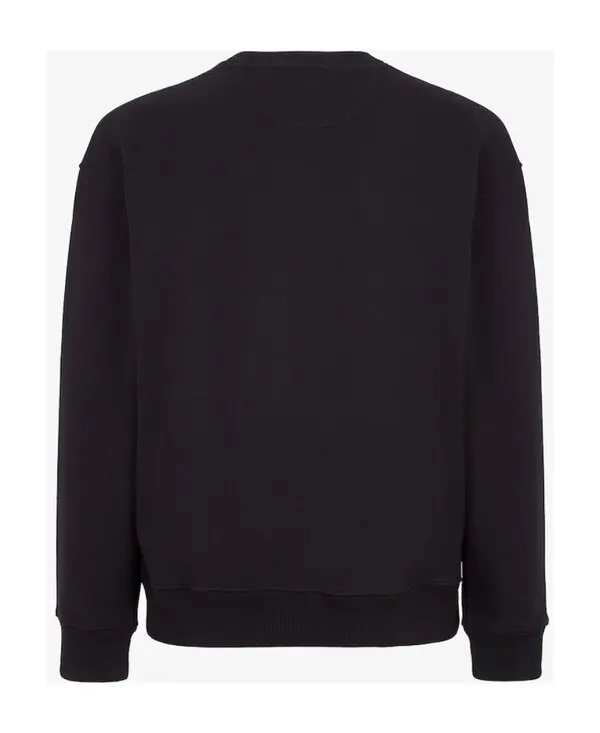 Fendi Long-sleeved Crewneck Sweatshirt With Ff Pattern Pocket