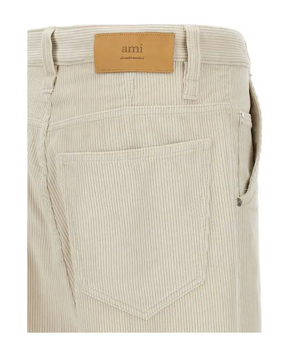 AMI Paris Corduroy Straight Leg Trousers