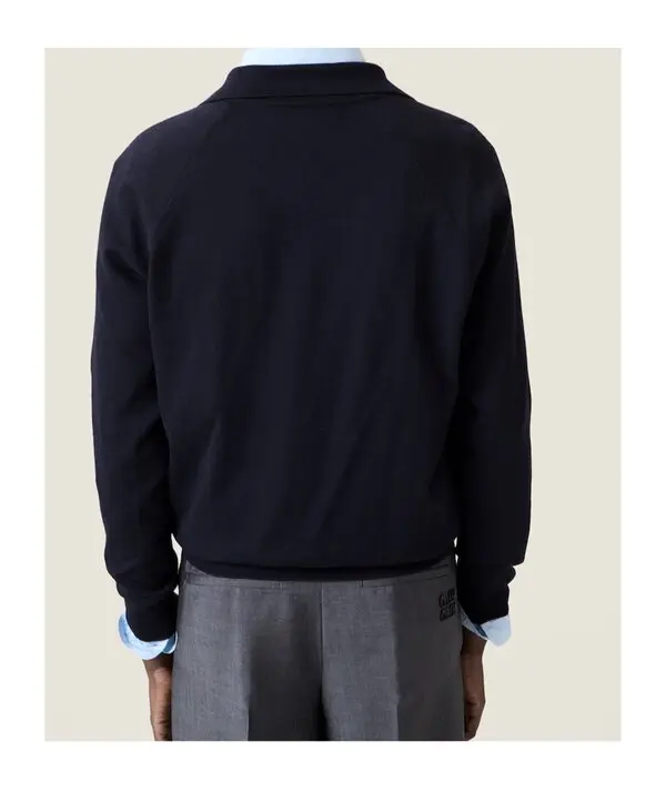 Miu Miu Logo Embroidered Polo Jumper