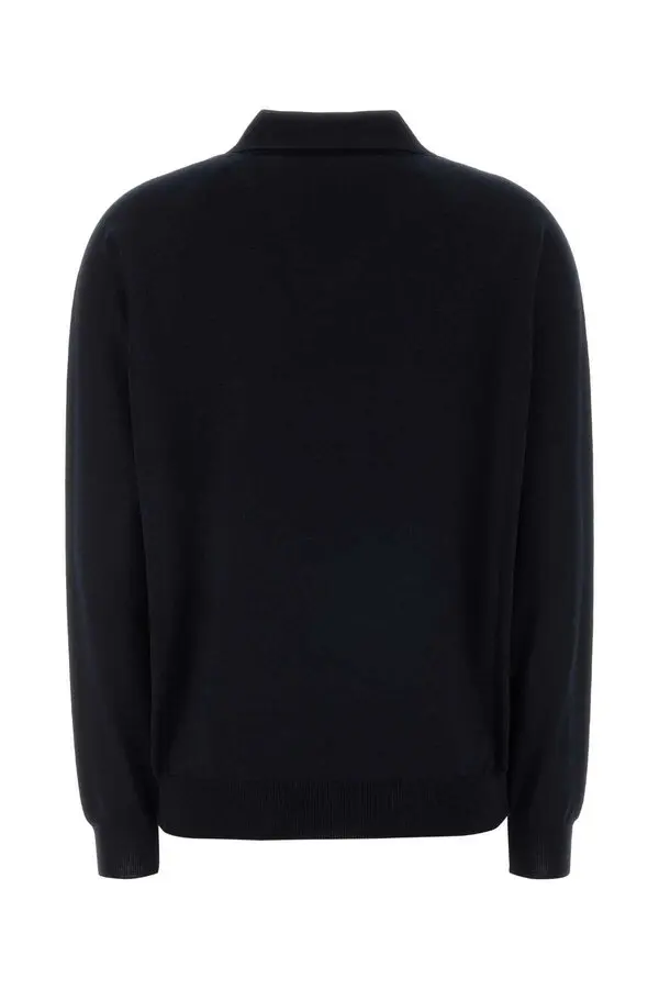 Miu Miu Logo Embroidered Polo Jumper