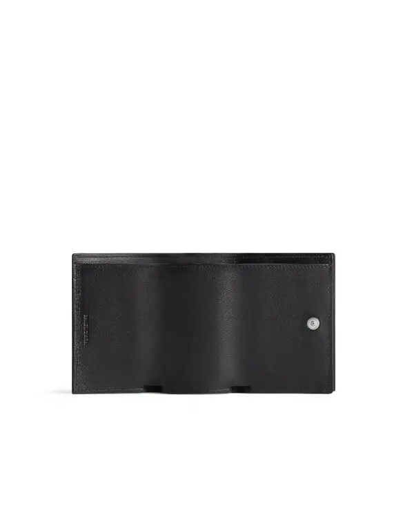 Balenciaga Allover Logo Printed Coin Mini Wallet