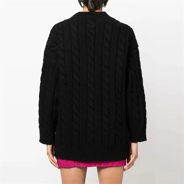 Prada Cable Knit V-neck Cardigan