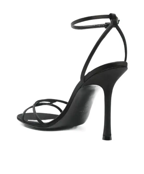 JIMMY CHOO Leo Slingback Sandals - Black
