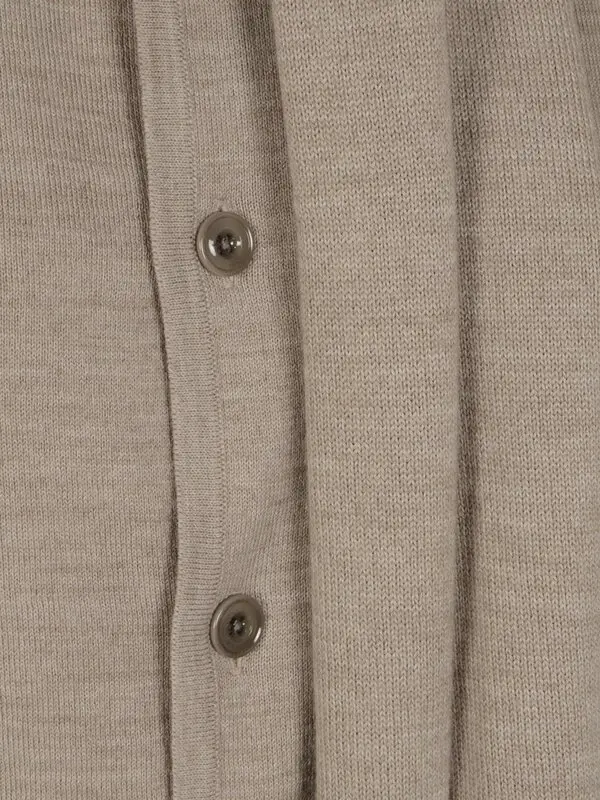 LEMAIRE Buttoned Knitted Cardigan With Integrated Scarf