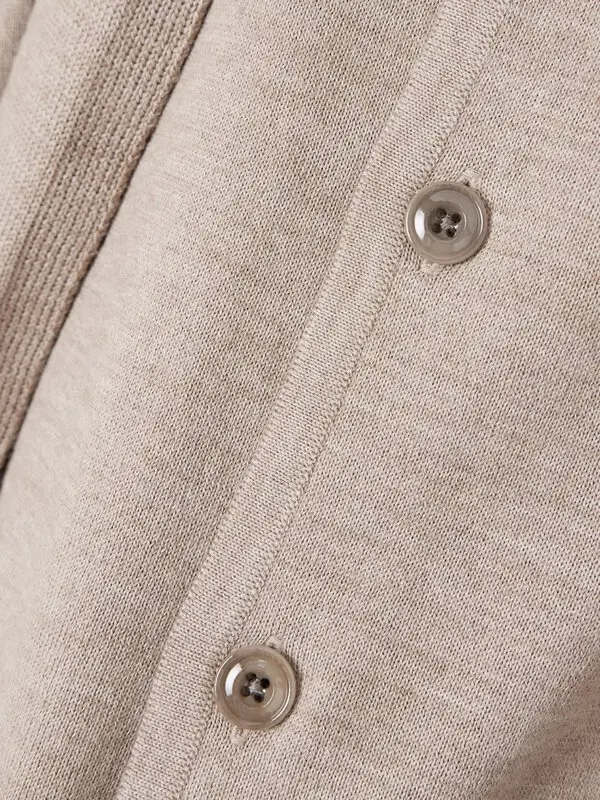 LEMAIRE Buttoned Knitted Cardigan With Integrated Scarf