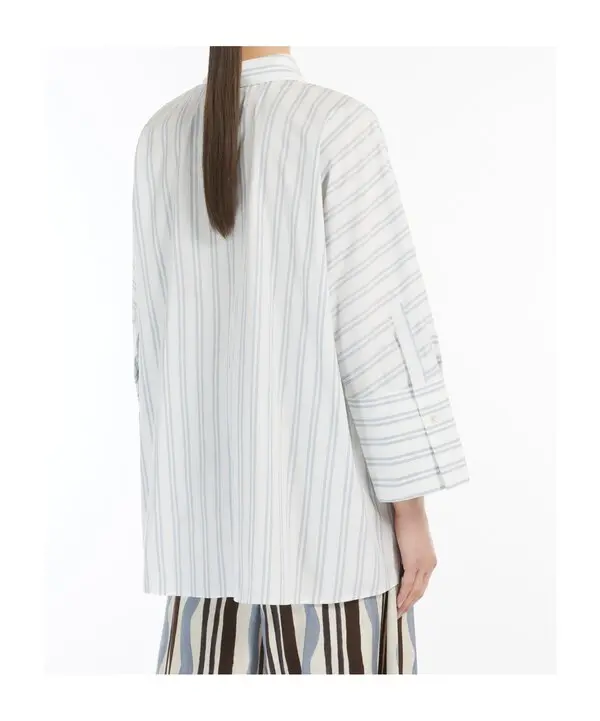 Max Mara Cotton Poplin Shirt With Wide Sleeves