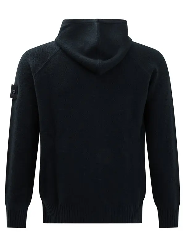 Stone Island Hooded Zip-up Jumper - Blue