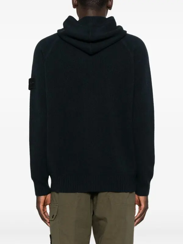 Stone Island Hooded Zip-up Jumper - Blue
