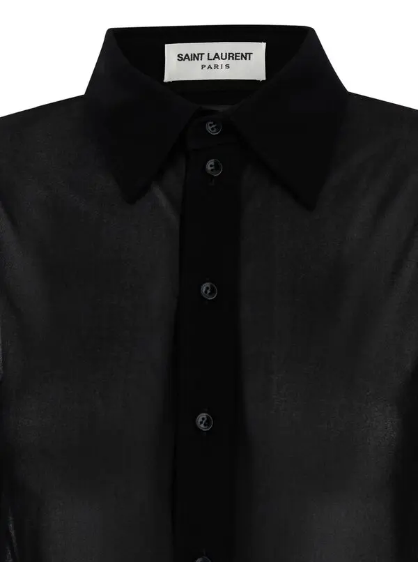 Saint Laurent Semi-sheer Buttoned Shirt