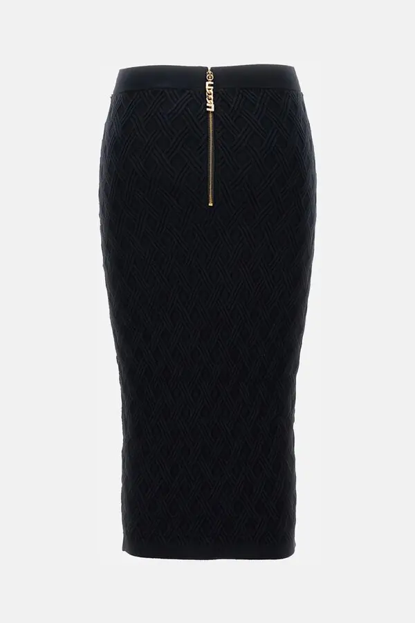 Elisabetta Franchi Chain Detailed Pencil Skirt - Black