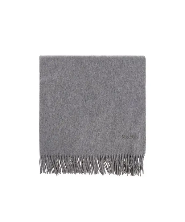 Max Mara Fringed Cashmere Scarf - Gray