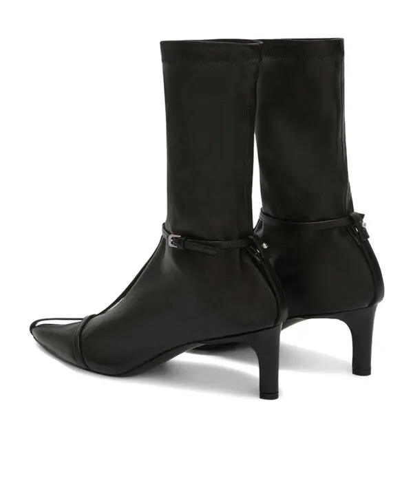 JIL SANDER High-heeled Pointed Toe Sock Boots