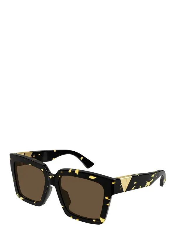 Bottega Veneta Rectangle Frame Sunglasses - Black