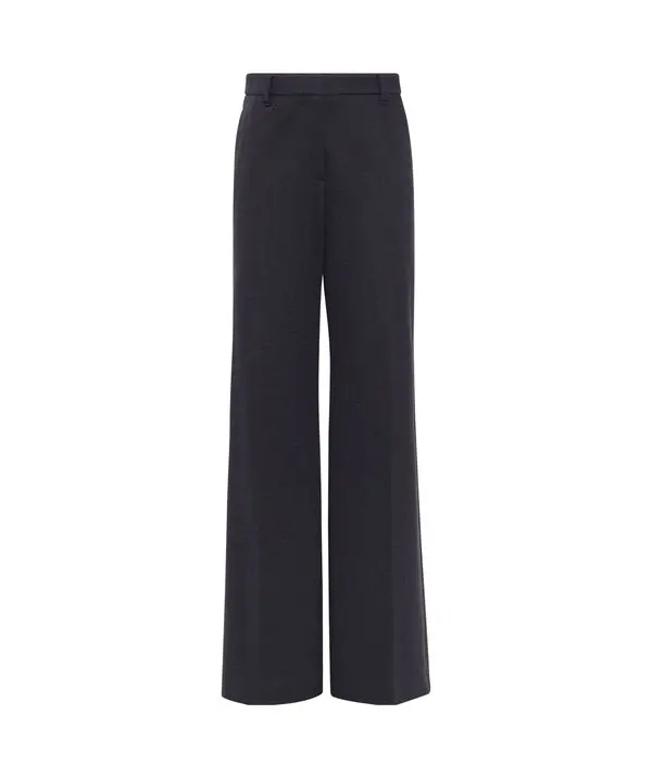 Brunello Cucinelli Stretch Flared Trousers - Steel Gray