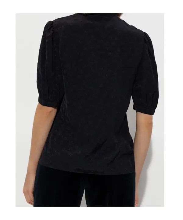 Chloé Floral Pattern Blouse With Bow Detail