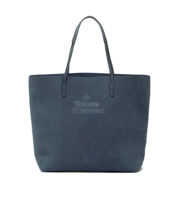VIVIENNE WESTWOOD Logo Embossed Shopping Bag - Blue