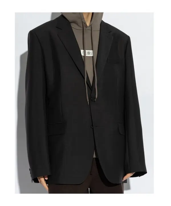 MAISON MARGIELA Buttoned Open Blazer - Black