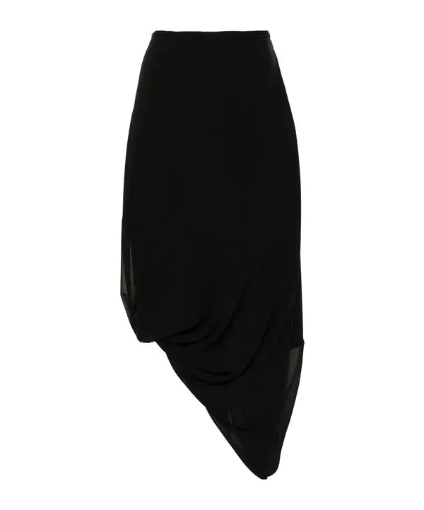 MAISON MARGIELA Asymmetrical Draped Midi Skirt