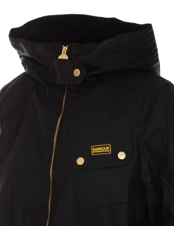 Barbour Monaco Zip-up Hooded Wax Coat