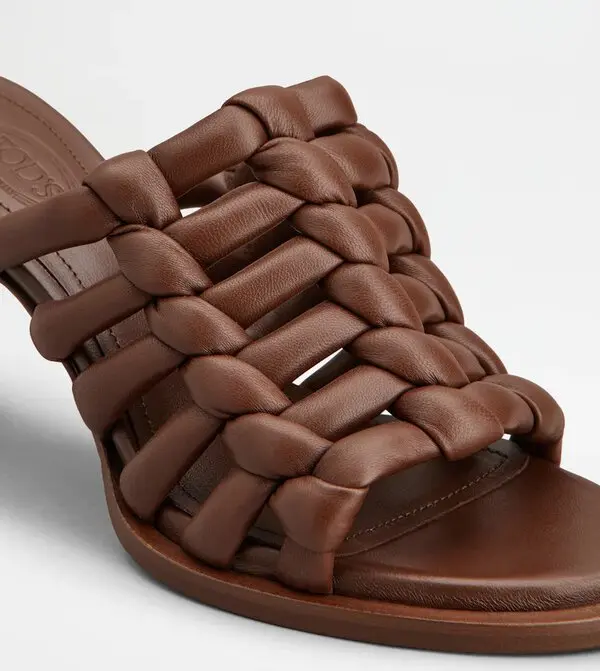 TOD'S Woven High Heel Mules