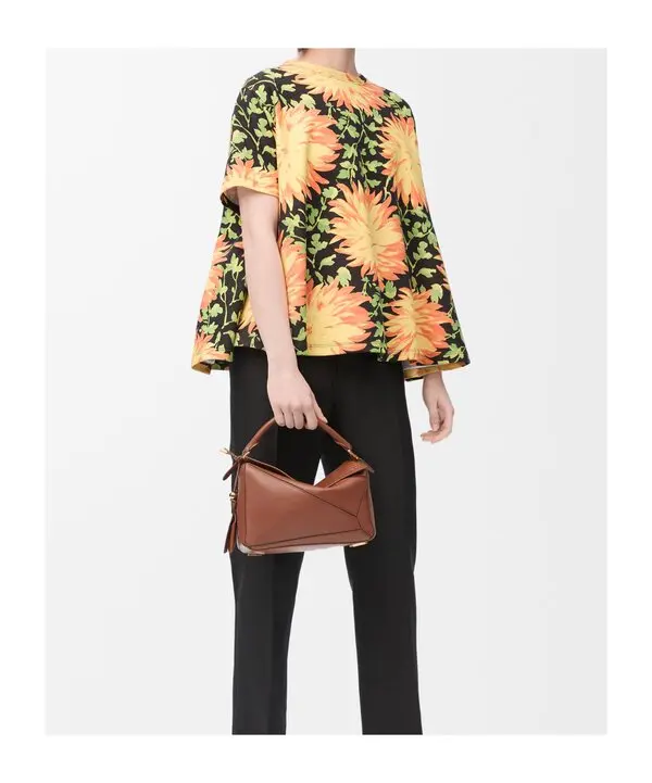 Loewe Trapeze Top Allover Dahlia Print
