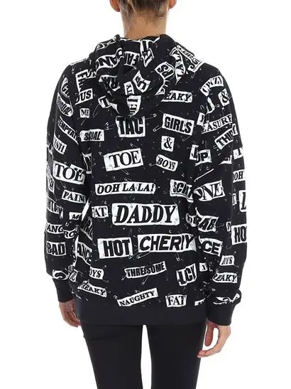 Moschino Printed Logo Zip-up Hooded Jacket