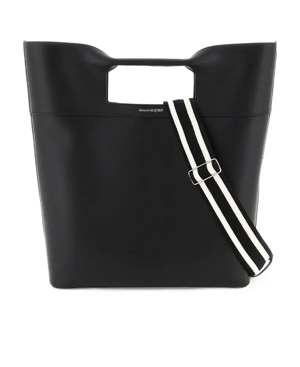 Alexander McQueen The Square Bow Small Tote Bag - Black