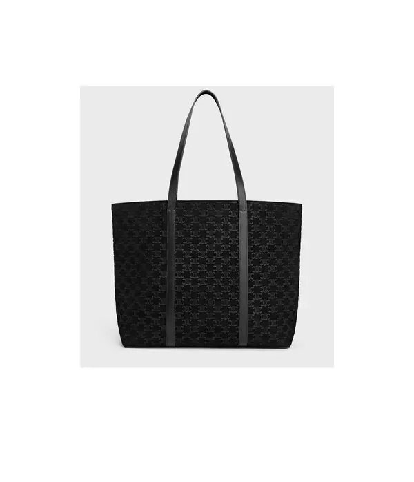 Celine Horizontal Museum Bag In Suede Calfskin With Embossed Triomphe
